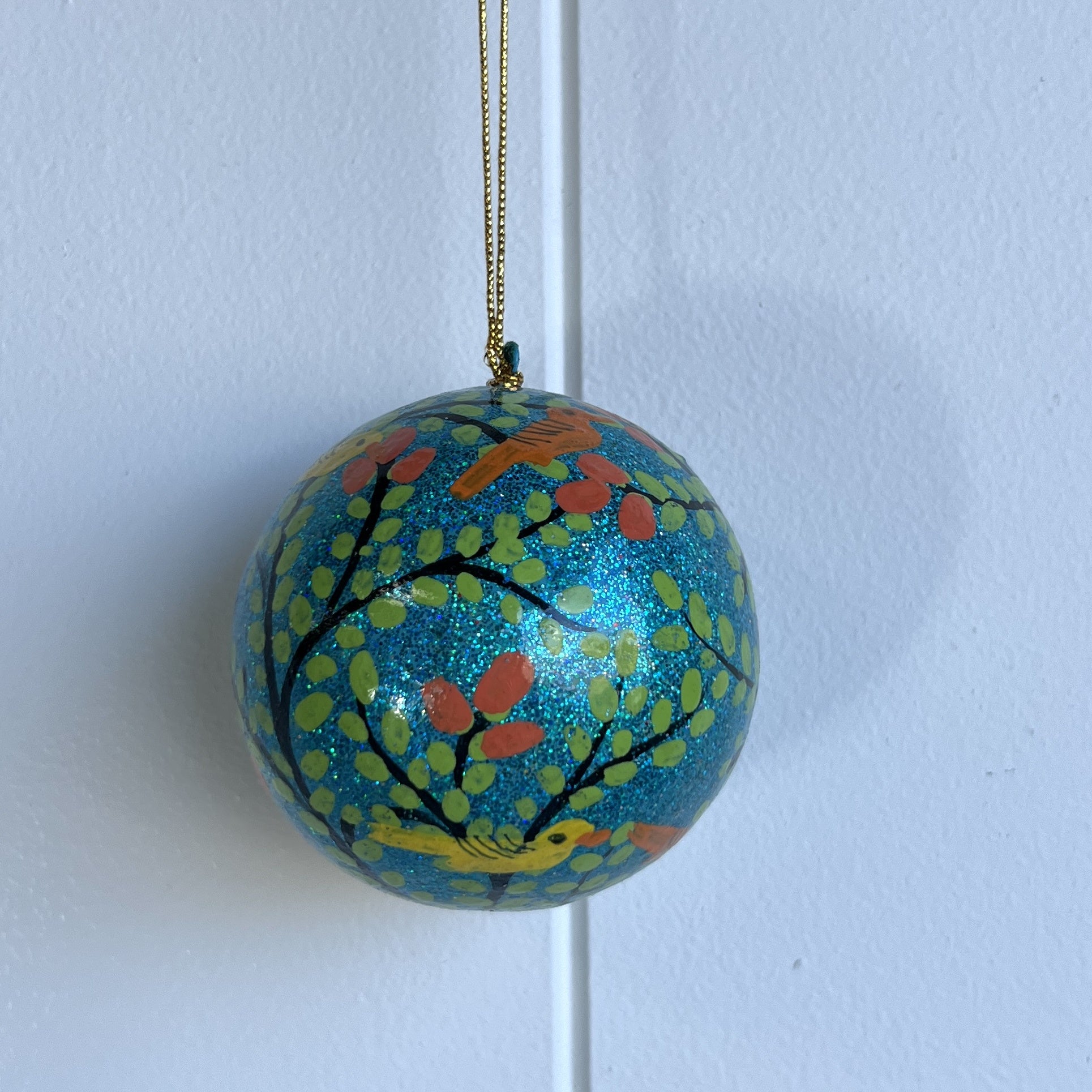 Kashmir Papier-Mache Bauble - Birds – Afez of the Heart